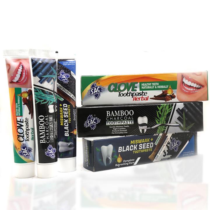 SAC Toothpastes Set - Herbal Oral Care - 125gm Each - Pack of 3 | Daraz.pk