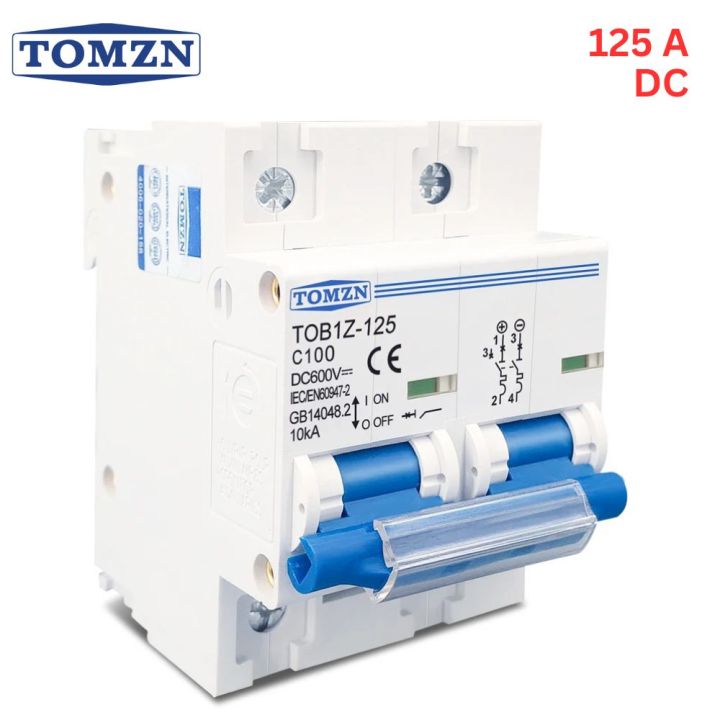 Original TOMZN 125A DC Circuit Breaker for Solar Panels & Battery ...