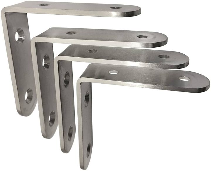 4 Pcs L Shape Metal Corner Brace Angel Bracket L Angel Bracket Shelf ...