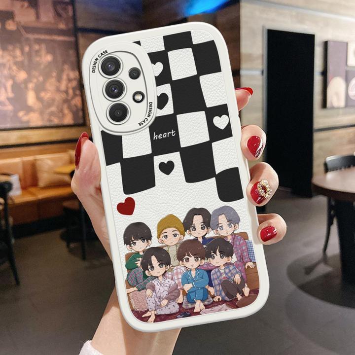 BILI for Samsung Galaxy A32 4G Cover BTS Boys Lens Protection Soft PU ...