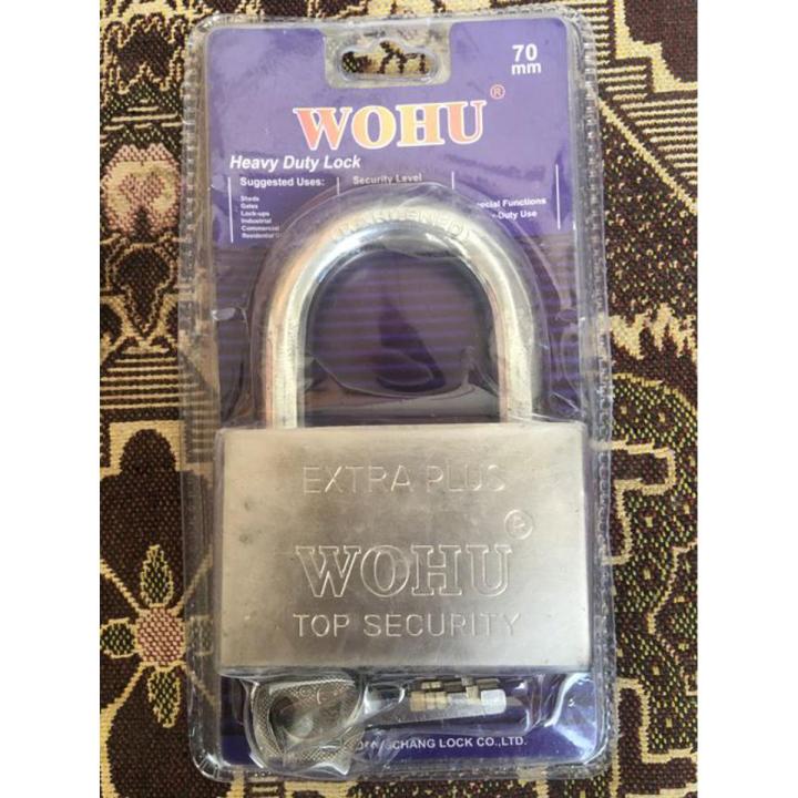 China Padlock WOHU Top Security Heavy Duty Padlock 70mm | Daraz.pk