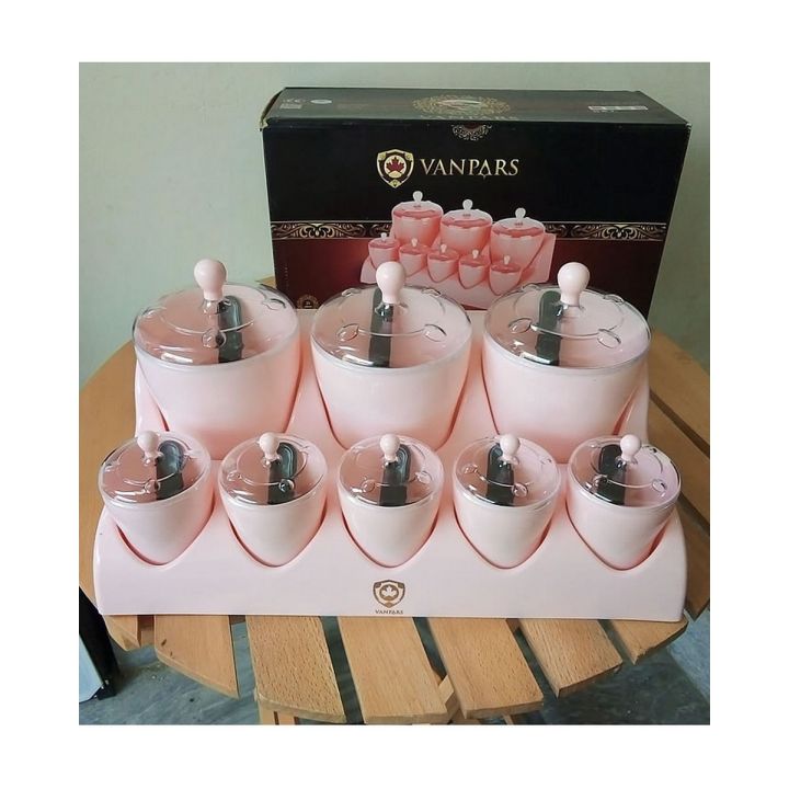 8 Pcs Multipurpose Spice Masala Box Set with Stand & Spoon – Stylish ...