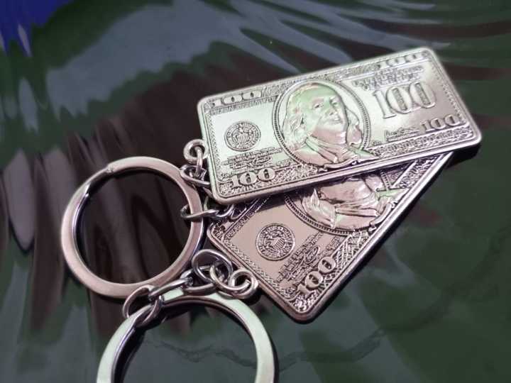 Stylish Metal Dollar Money Keychain Pair (Set of 2) for Men & Boys ...