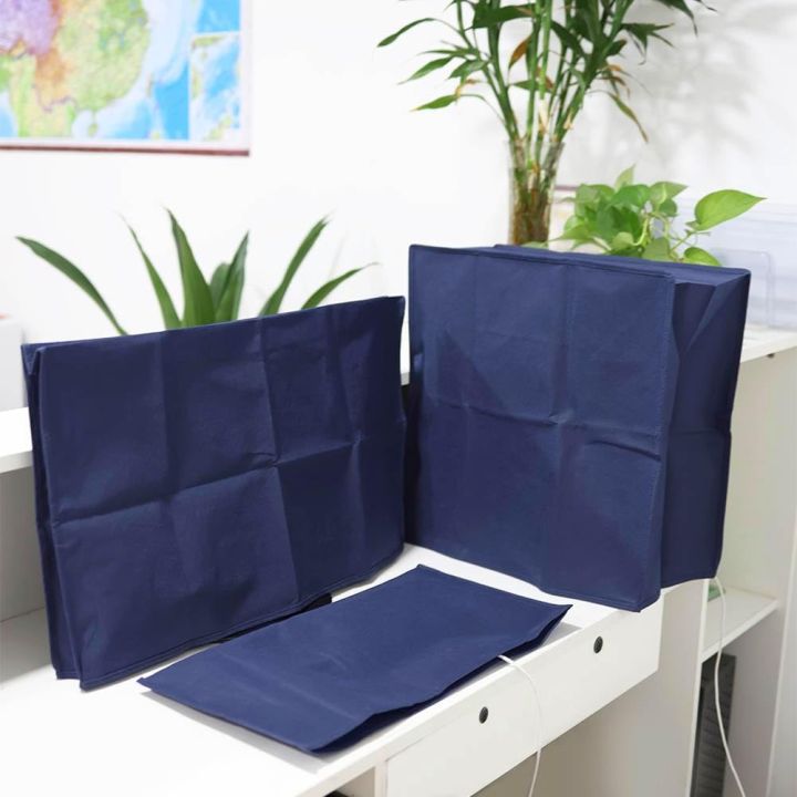 3Pcs Computer Dust Cover Set Monitor + Keyboard+ Computer Host PC Dust ...