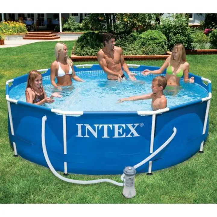 Intex - Round Metal Frame Swimming Pool - 12 ft - 28210 | Daraz.pk