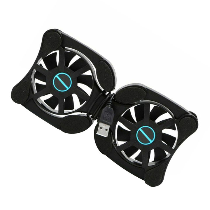 Laptop Desk Support Dual Cooling Fan Notebook Computer Stand Foldable ...