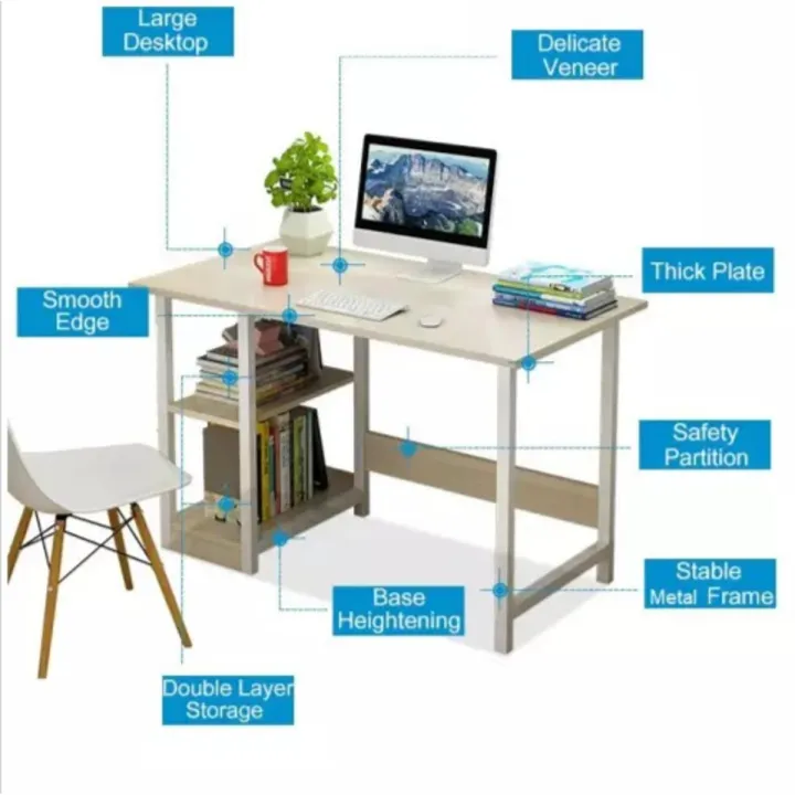Home Office Desk 48 inch - Modern Desktop Computer Desk Gaming PC ...