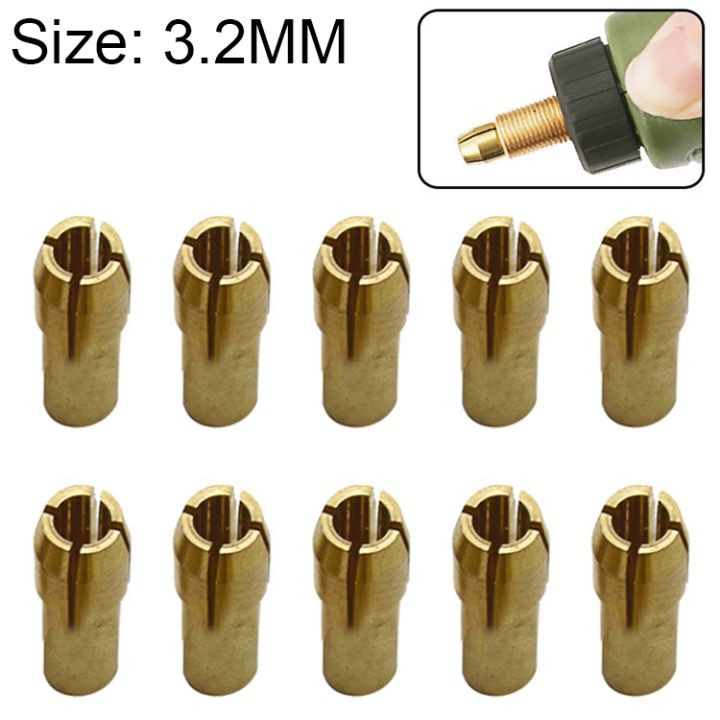 10 PCS Three-claw Copper Clamp Nut for Electric Mill Fittings，Bore ...