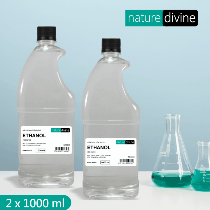 Pack of 2 Nature Divine Ethanol 99.9% - Ethyl Alcohol for Cosmetics ...