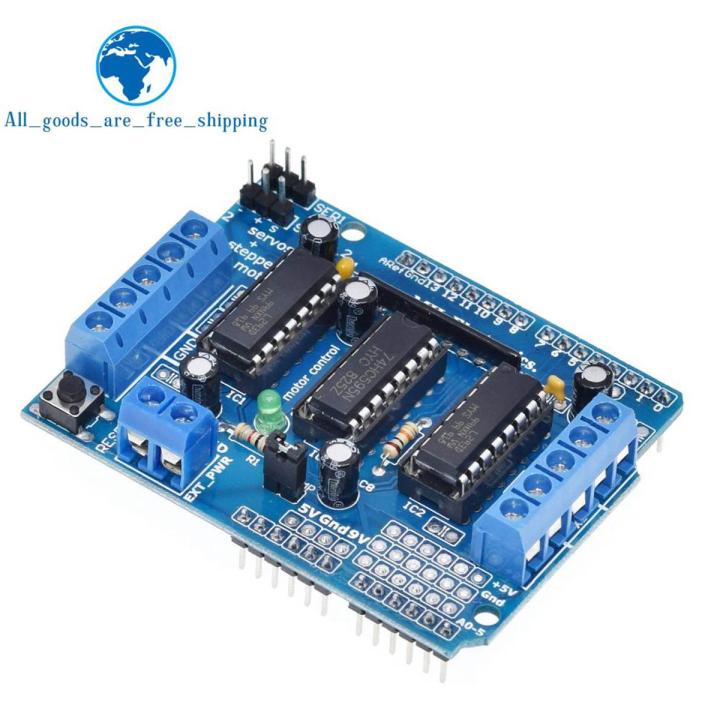 TZT L293D Motor Drive Shield dual for arduino Duemilanove, Motor drive expansion board motor ...