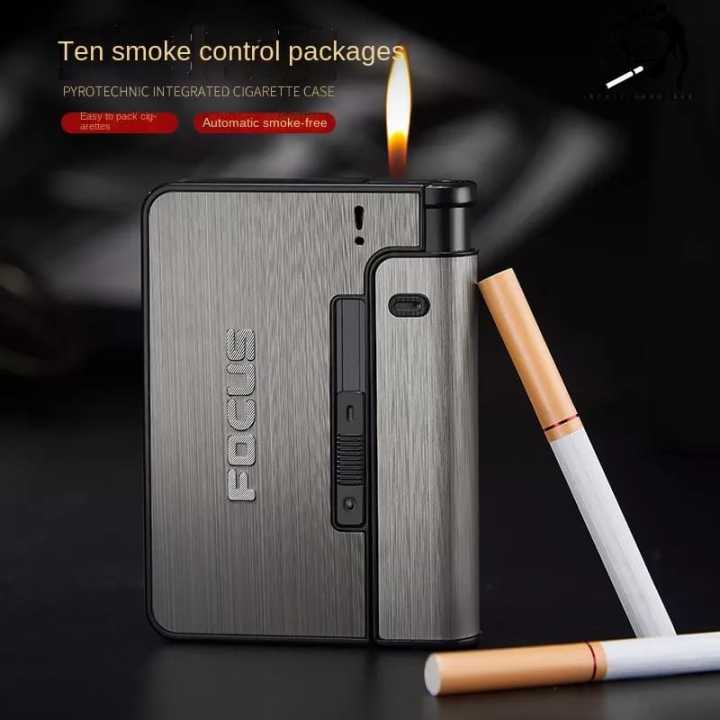 Focus Automatic Lighter, Automatic Cigarettes Holder, 10 Pcs Cigarette ...