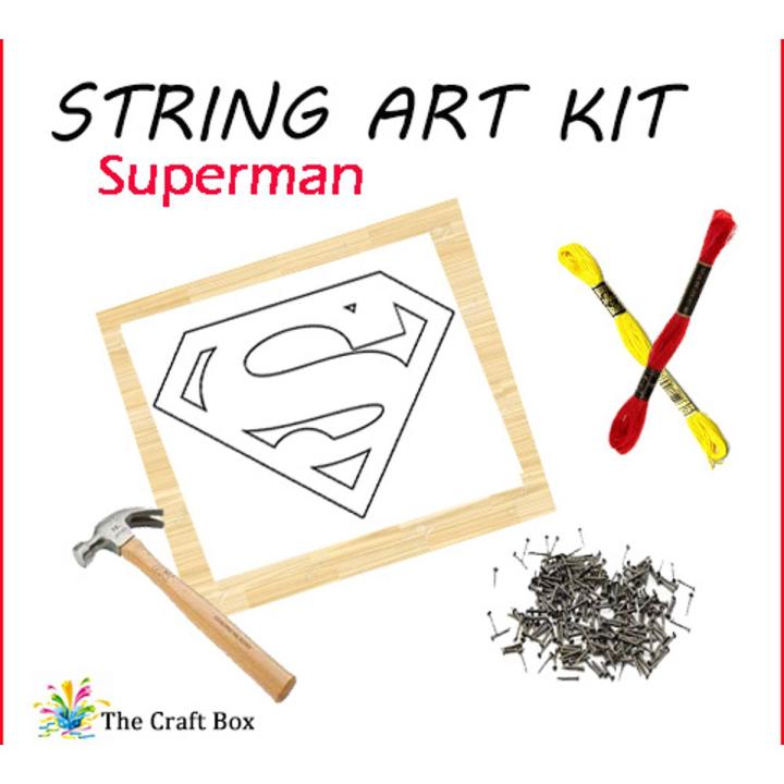 String Art Kit/DIY Art and Craft kit/Theme: Superman | Daraz.pk