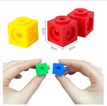 Link Blocks DIY/MULTI Colors Rainbow Link Cubes Snap Blocks Stacking ...