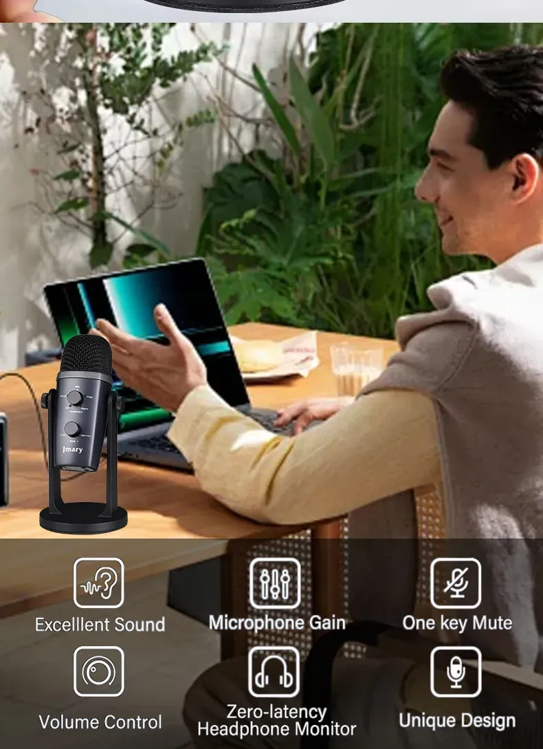 Jmary MC-PW10 Professional USB Microphone With Bluetooth Connectivity ...