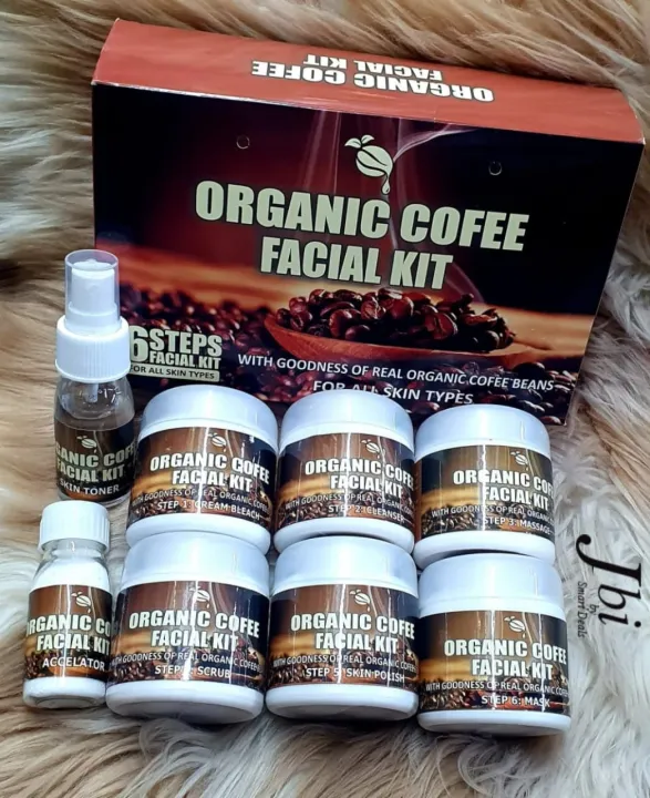 Organic Coffee 6 Steps Complete Whitening and Brightening Facial Kit ...
