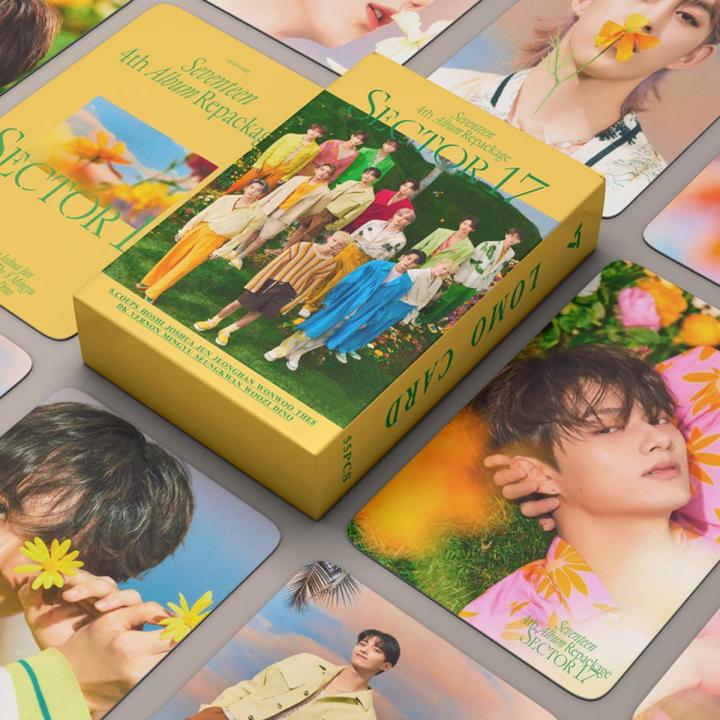 55pcs/set Kpop Seventeen 17 Lomo Cards Photo Album 4 Sector High ...