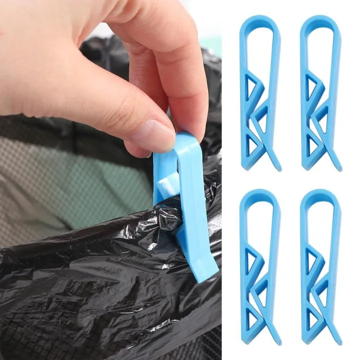 10Pcs Practical Plastic Garbage Bags Clip Blue Non-Slip Trash Bag Fixed ...