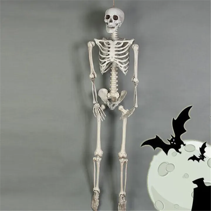 Posable Skeleton Halloween Decor Scary Man Bone Creepy Party Decoration ...