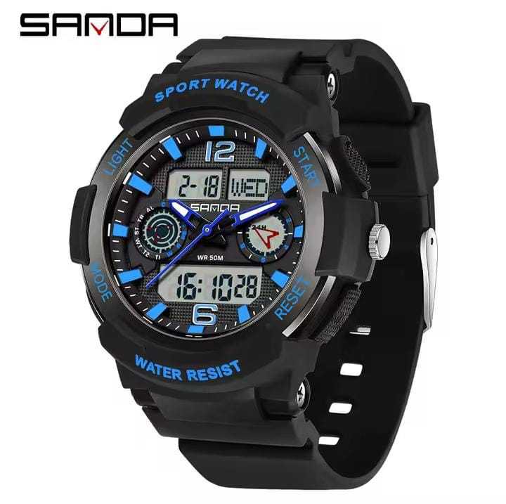 Electronic Digital Sports Watch – Dual Display, LED Luminous ...