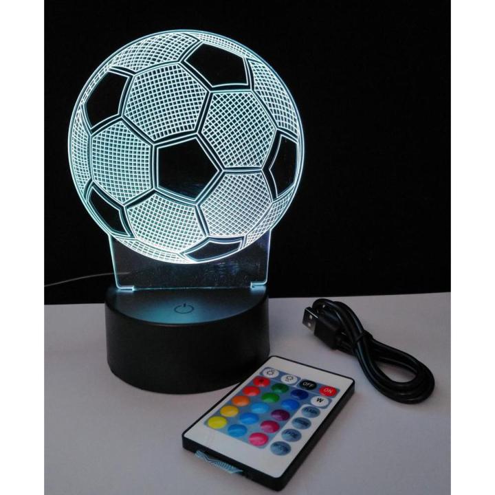 Soccer 3D Night Creative Visualization Lamp Light for Kids, Football ...