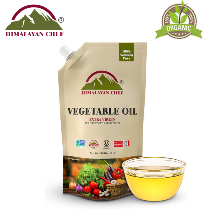 Himalayan Chef 100% Pure Cooking Oil 1x3 Liter Cold Pressed Vegetable ...