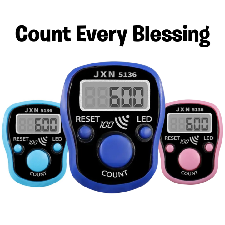 Digital Finger Tasbeeh Counter – Handheld Electronic Bead Clicker with ...