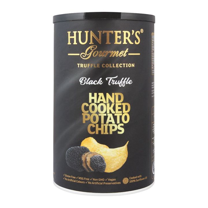 Hunters Gourmet Black Truffle Hand Cooked Potato Chips 150 GM Pack ...
