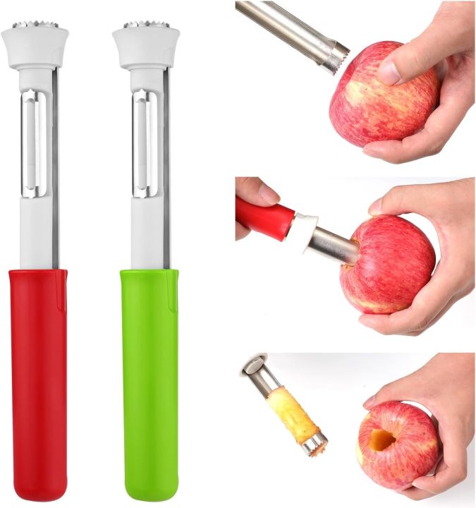 2 in 1 Apple Core Remover Telescopic Stainless Steel Core Removal Tool ...