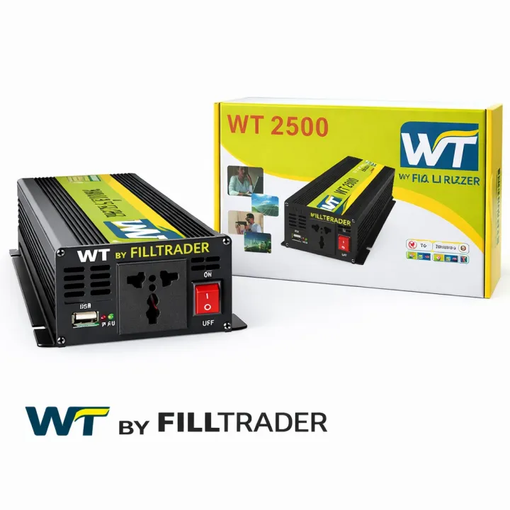 WT 2500W High Performance Inverter 12V DC to 220V AC for Car and Home ...