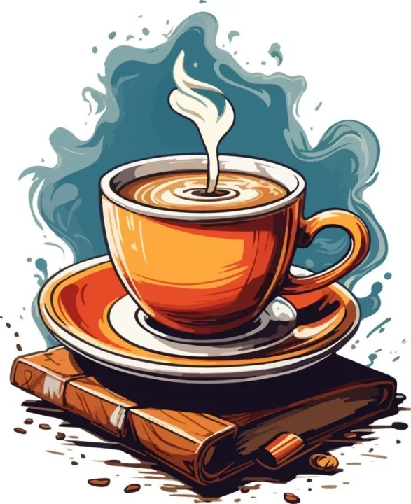 Aesthetic Chai Cartoon Sticker - Sticker for Laptop & Mobil Sticker ...