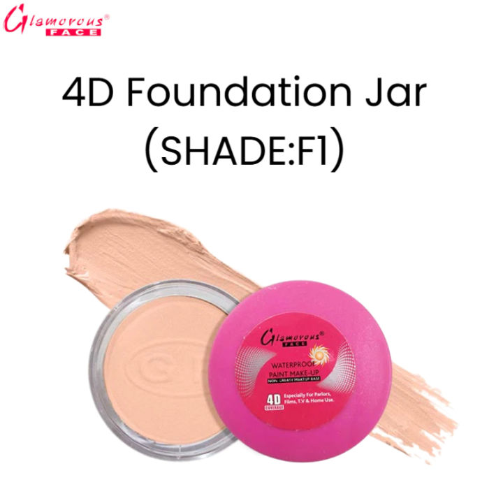 Glamorous Face 4D Foundation Jar (Shade: F1) | Daraz.pk