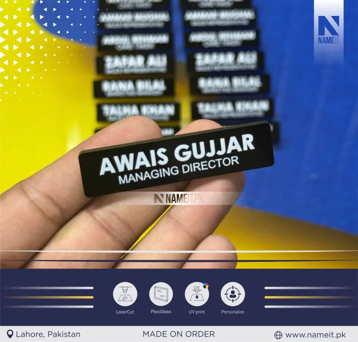 Personalised Printed Name Badge, Staff ID Tag, Design Your Custom Badge ...