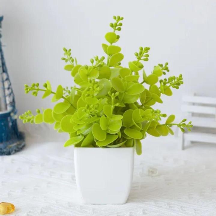 Artificial Plants Mini Potted Plant Small Greenery Decor for Indoor ...