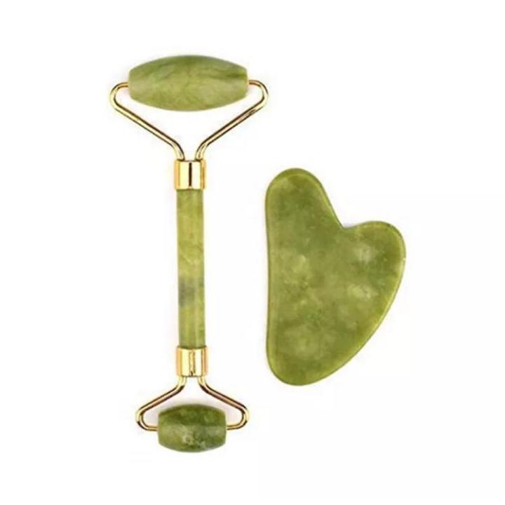 Jade Roller and Gua sha, Orginal Stone Face massager, Anti Aging Stone ...