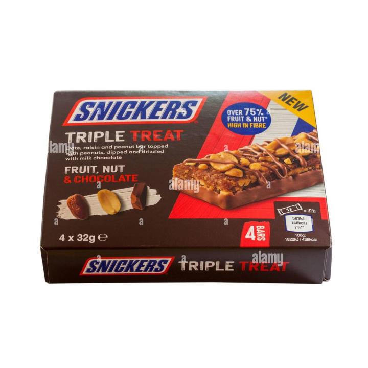 Snickers Triple Treat Fruit, Nut & Chocolate date raisin and peanut ...