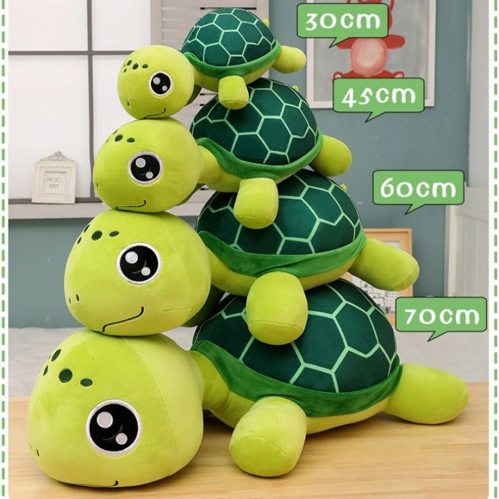 30-70cm Lovely Big Eyes Tortoise Plush Doll Toy Kawaii Soft Stuffed Animal Cushion Cartoon Small ...
