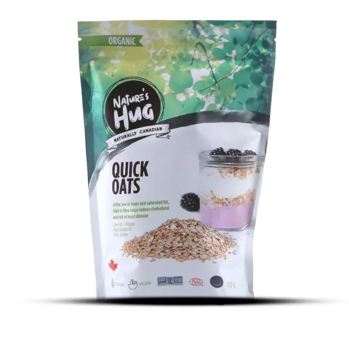 NATURE’S HUG QUICK OATS ORGANIC 600 GM Breakfast Oatmeal (𝐢𝐦𝐩𝐨𝐫𝐭𝐞𝐝 ...
