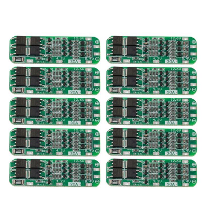 ARELENE 10Pcs 3S 20A BMS 18650 Li-Ion Lithium Charger Module BMS ...