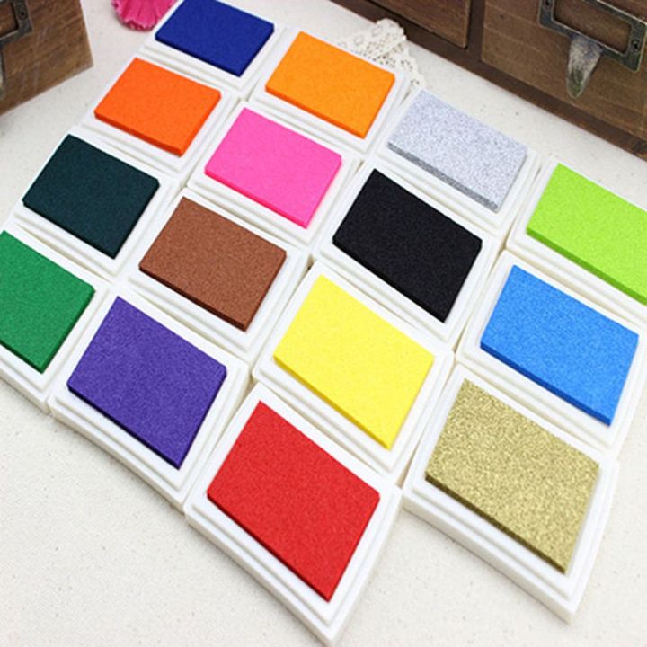 Chic Children Multi-color Oil Based Craft Fabric Ink Pad Rubber Stamp ...