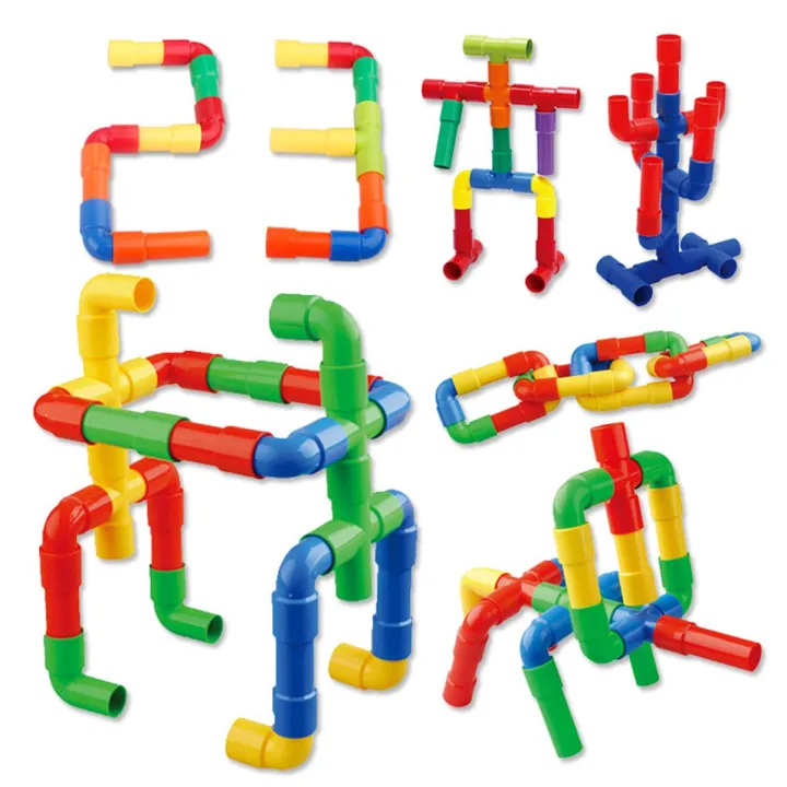 Plastic Splice Pipe Building Blocks Tunnel Marble Running Blocks DIY ...