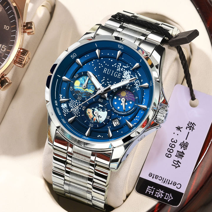 New Swiss Ruige Watch Men's Watch Star Sea Trend Quartz Watch Multi ...