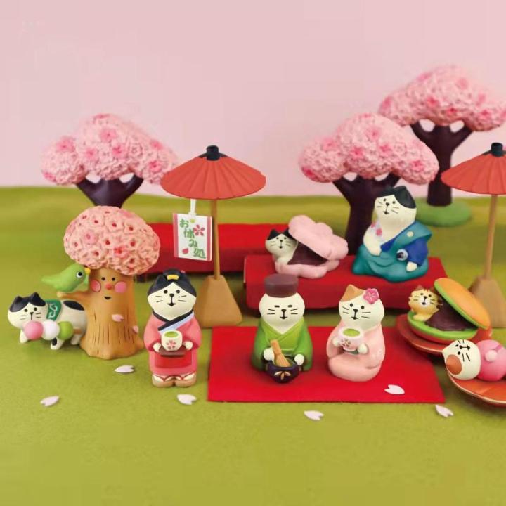 Japanese cat Koharu Chaya ZAKKA Sakura Matcha INS tide play doll DIY resin crafts small ...