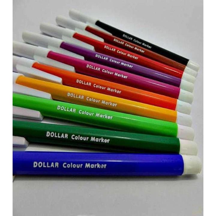 Pack of 10 - Colors Marker For Kids Drawing Highlighting Marking ...