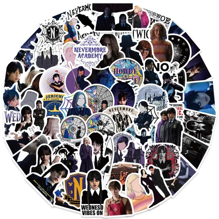 10/30/50/120pcs TV Show Wednesday Addams Stickers Horror Decal Cartoon ...