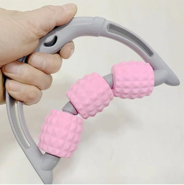 3-Wheel Trigger Point Roller Massager Used for Back Massage Forearm ...