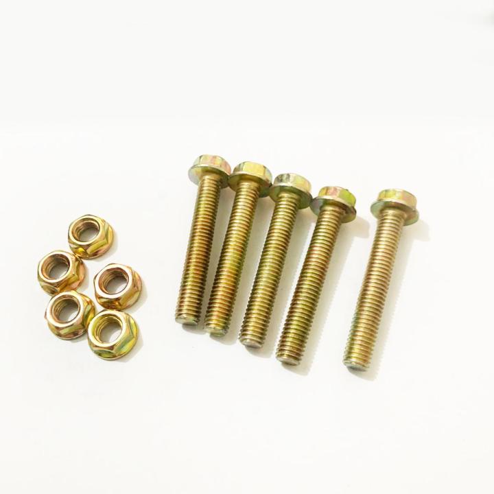 Pack of 5 Automotive 10 number Nut Bolt 3 different Lenght 2cm to 5 cm ...