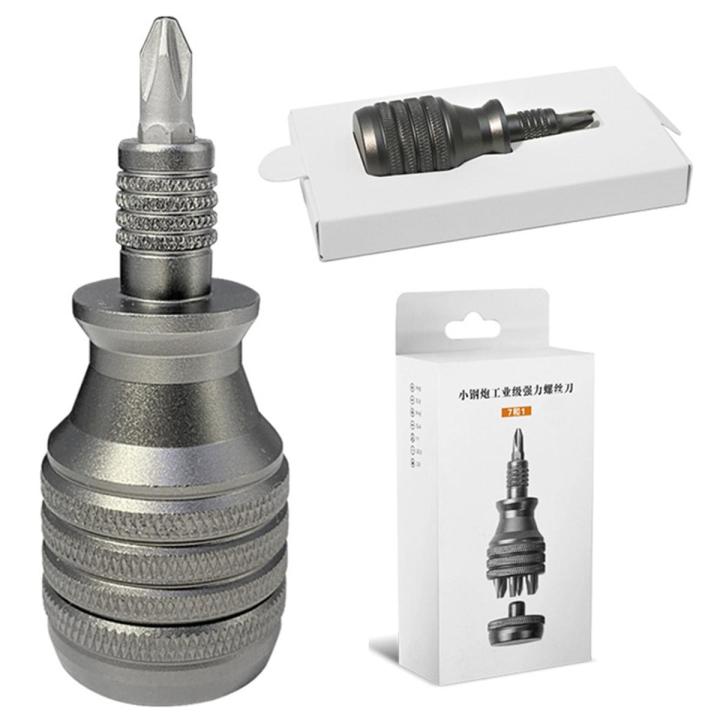 7 in 1 Mini Screwdriver Titanium Screwdriver 1/4 Inch Magnetic Phillips ...