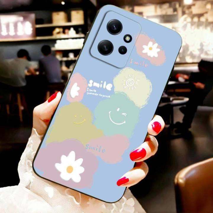 For Redmi Note 12 4G Back Cover Case Fashion Big Wave Flower Shockproof ...