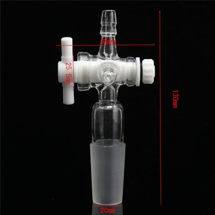24/40 Joints 3-Way Glass Flow Control Adapter Lab Glassware ...