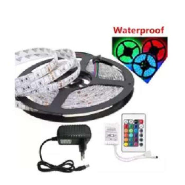 RGB Waterproof LED Strip Light 5M RGB DC 12V LED Strip With Remote ...